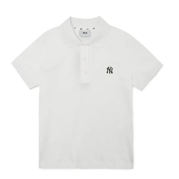 Áo Polo MLB Logo Casual Style Street Style 3FPQ02023-50WHS Màu Trắng ...