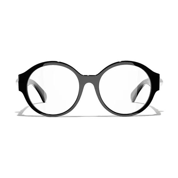 Kính Mắt Cận Chanel Round Eyeglasses CH3437 C622 Màu Đen | Vua Hàng Hiệu