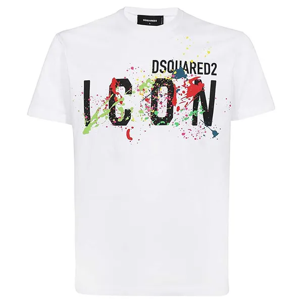 Áo Phông Dsquared2 Icon Splatter Cool T-Shirt S79GC0052 S23009 100 Màu ...