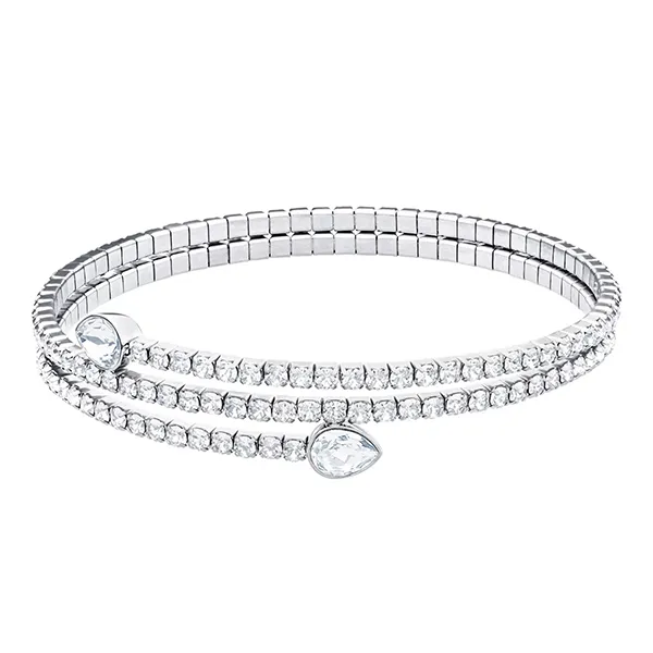 Mua Vòng Đeo Tay Swarovski Twisty Banglepear Cut, White, Rhodium Plated ...