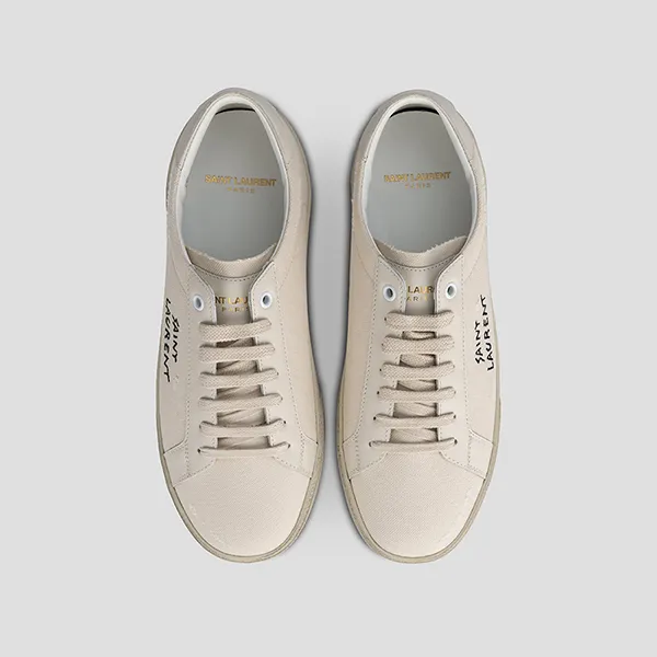 Giày Sneaker Nam Yves Saint Laurent YSL Court Classic Cream 610648 ...