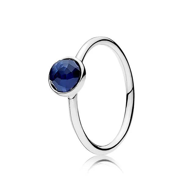 Nhẫn Pandora September Droplet 191012SSA Màu Bạc Size 60 | Vua Hàng Hiệu