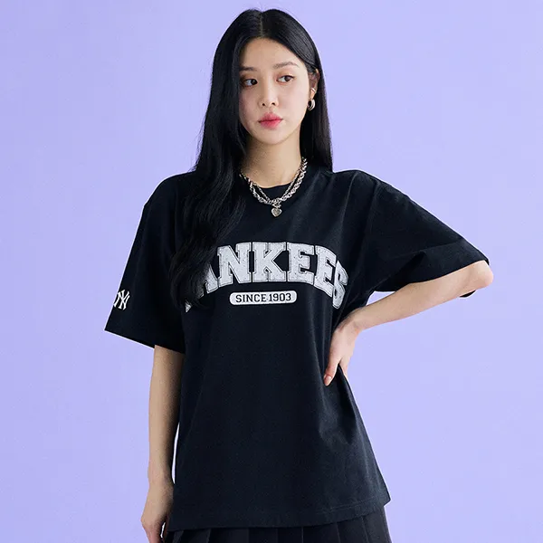 Áo Phông MLB Varsity Logo Overfit New York Yankees Tshirt 3ATSV0633 ...