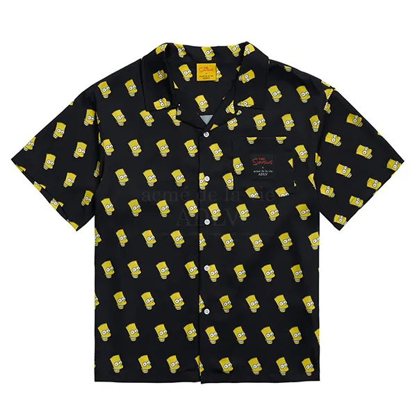 Áo Sơ Mi Acmé De La Vie ADLV x Simpsons Bart Màu Đen Vàng | Vua Hàng Hiệu