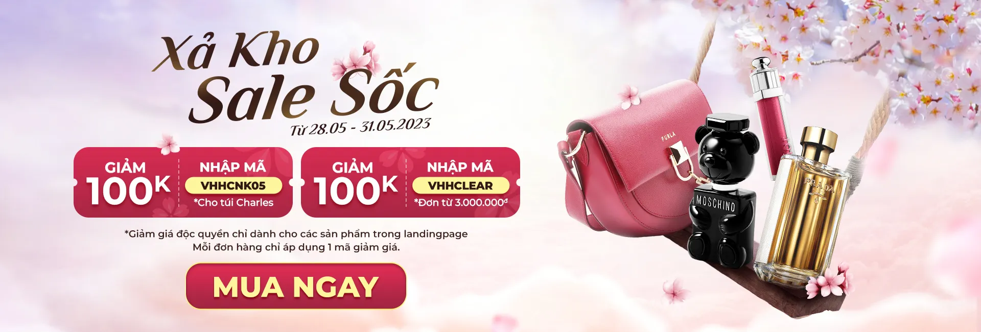 Vua Hàng Hiệu Xả Kho - Sale Sốc Siêu Hời từ 28 - 31/05