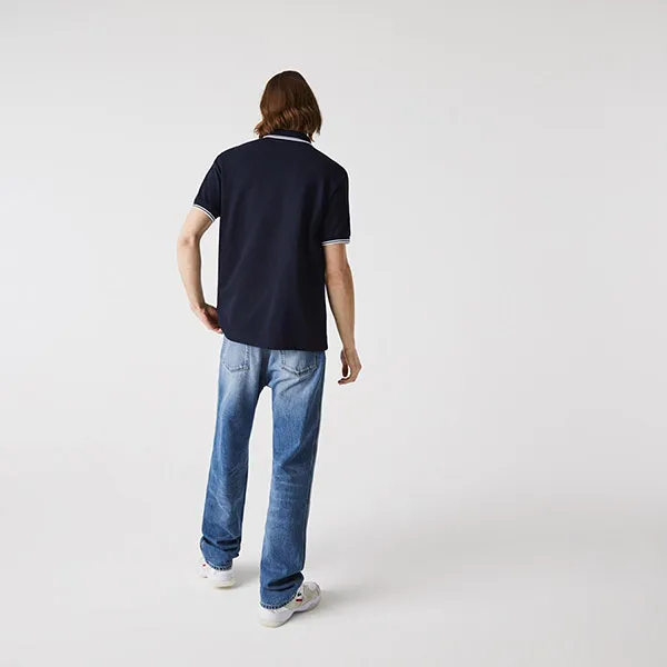 Áo Polo Nam Lacoste Mens Classic Fit Striped Accents Cotton Piqué