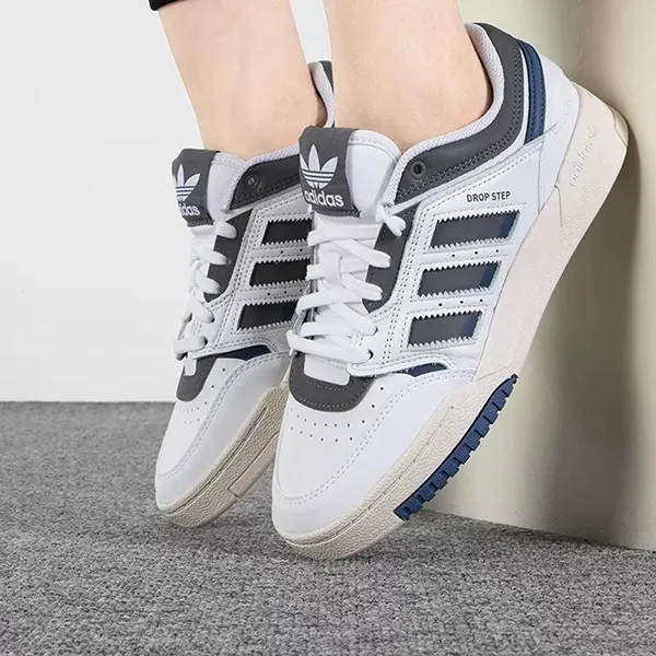 Giày Thể Thao Adidas Drop Step Low Grey Crew Blue IE1910 Màu Trắng Xám ...