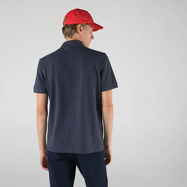 Áo Polo Nam Lacoste Men's Loop Polo Shirt Regular Fit Heathered Cotton Piqué PH5403 4JS Màu Xanh ...