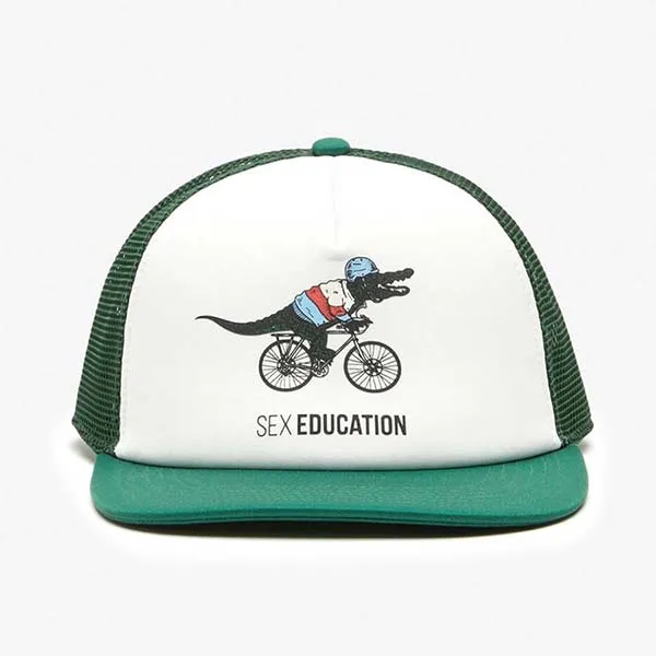 Mũ Lacoste X Netflix Cap RK7045 51 132 Màu Trắng Xanh | Vua Hàng Hiệu