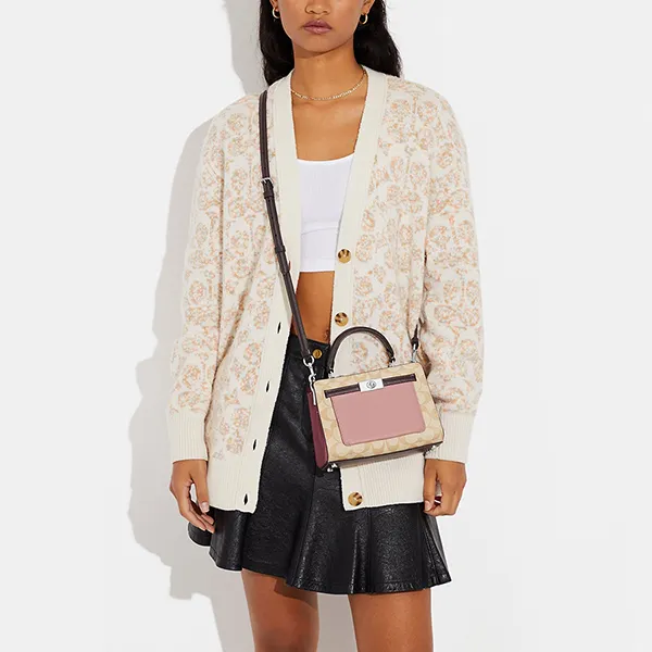 Túi Đeo Chéo Coach Nữ Mini Lane Top Handle In Colorblock Signature ...