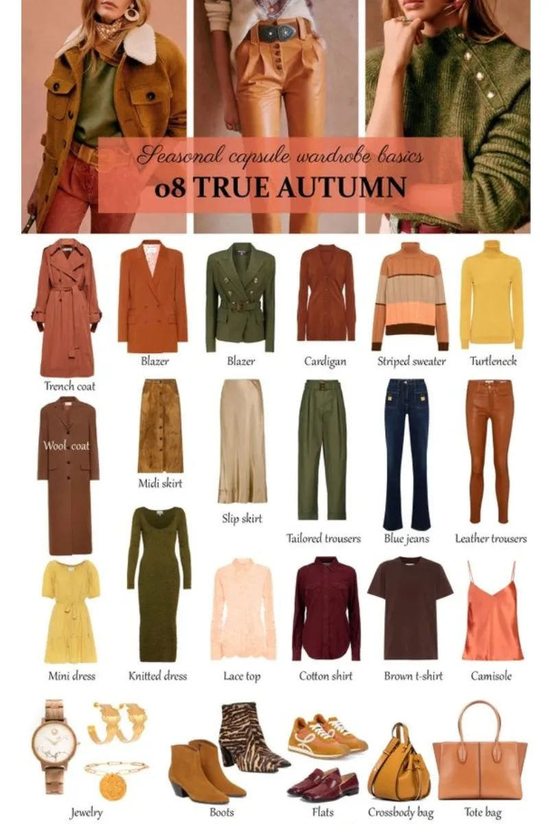 Bảng màu Autumn personal color: Make up và cách phối đồ