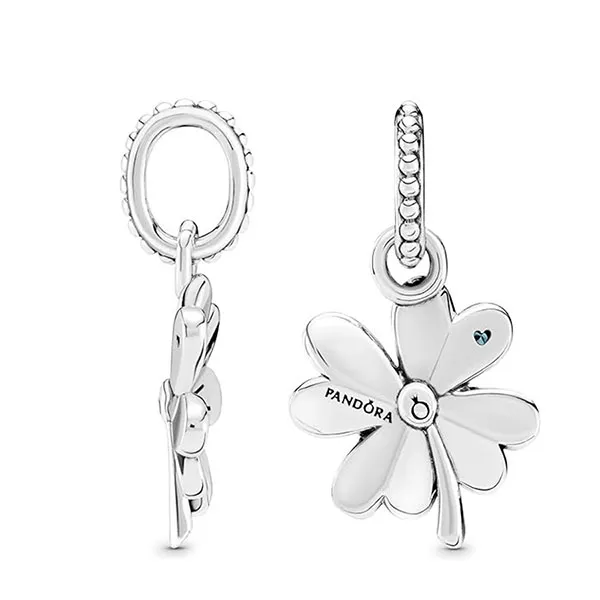 Mặt Dây Chuyền Pandora Lucky Four-Leaf Clover Pendant Aqua Green ...