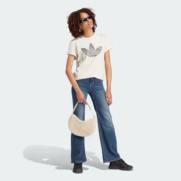 Áo Thun Nữ Adidas Trefoil Monogram Infill Tee IJ7067 Tshirt Màu Trắng ...