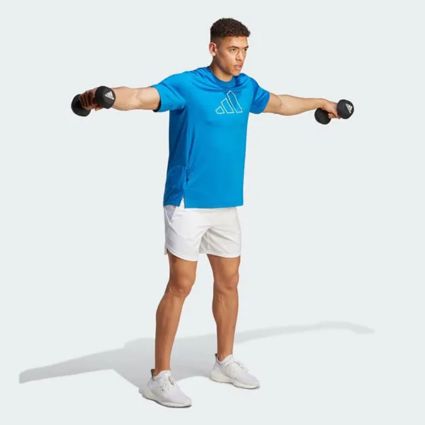 Áo Thun Nam Adidas Big Logo Train Icons IN9815 Màu Xanh Blue Size L ...