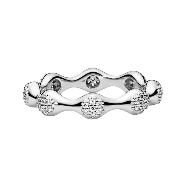Nhẫn Nữ Pandora Pavé Modern LovePods Ring 197295CZ Màu Bạc | Vua Hàng Hiệu