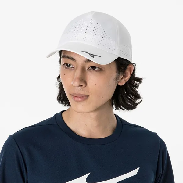 Mũ Mizuno Punching Cap 32JWA104-01 Màu Trắng Size 56-60 | Vua Hàng Hiệu