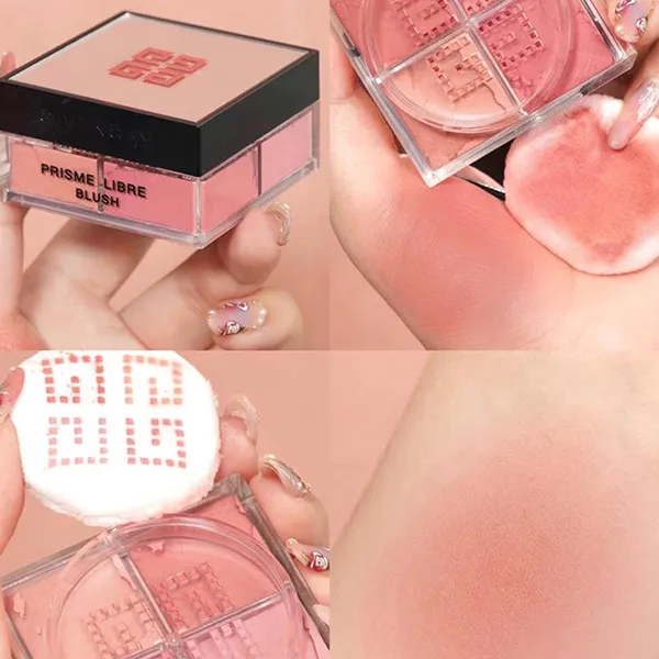 Bảng Phấn Má Hồng Givenchy Prisme Libre Blush Tone 03 Voile Corail | Vua Hàng Hiệu