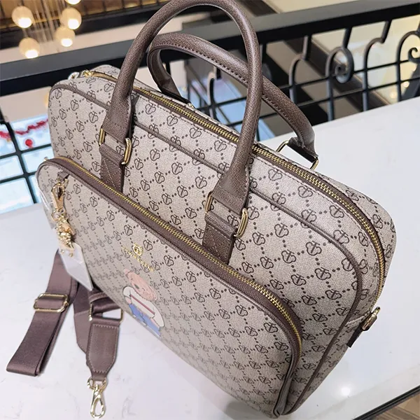 Túi Đựng Laptop TTWN BEAR TN3609 TN3607 Màu Xám Phối Nâu | Vua Hàng Hiệu