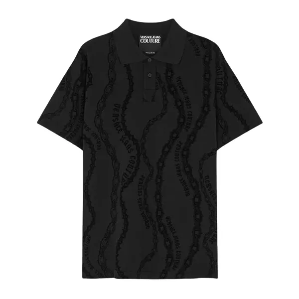 Áo Polo Nam Versace Jeans Couture In Black Flock Print 77GAG6R0 JS415 ...