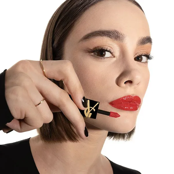 Son Kem Yves Saint Laurent YSL The Inks Vinyl Cream 621 Red Adoration Màu Đỏ Cam | Vua Hàng Hiệu