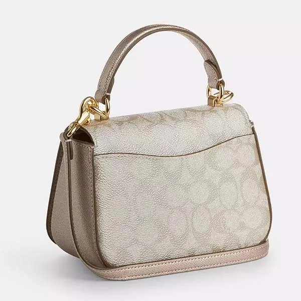 Túi Đeo Chéo Nữ Coach Lysa Top Handle Bag In Signature Canvas CX576 Màu ...