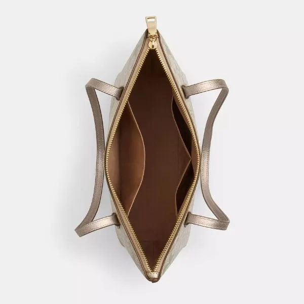 Túi Tote Nữ Coach Fiona Zip Tote Bag In Signature Canvas CW396 Màu ...