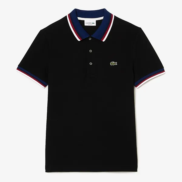 Áo Polo Nam Lacoste Regular Fit Stretch Cotton Piqué PH3461 031 Màu Đen ...