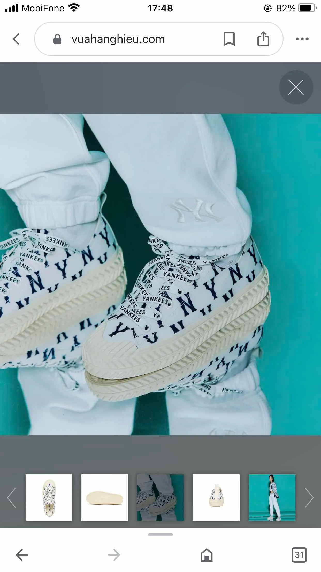 Mua Giày Sneakers MLB Playball Monogram New York Yankees 3ACVVM12N ...