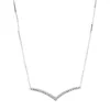 Mua Dây Chuyền Pandora Sparkling Wishbone Necklace 397802CZ-45 Màu Bạc ...