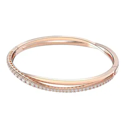 Vòng Đeo Tay Nữ Swarovski Volta Bangle Bow, White, Rose Gold-Tone ...