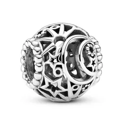 Hạt Vòng Charm Pandora Silver Openwork Sun, Stars & Moon 799183C00 Màu ...