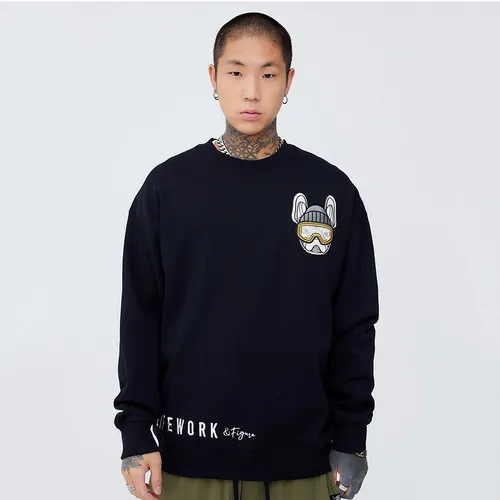 Mua Áo Nỉ Sweater LifeWork Ski Figure Radog Sweatshirt Black Màu Đen ...