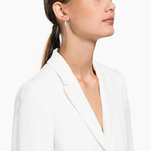 Mua Set Dây Chuyền, Khuyên Tai Swarovski Bella V Pierced Earrings White ...