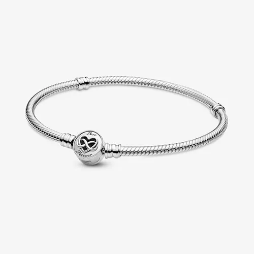 Mua Vòng Đeo Tay Nữ Pandora Moments Heart Infinity Clasp Snake Chain ...