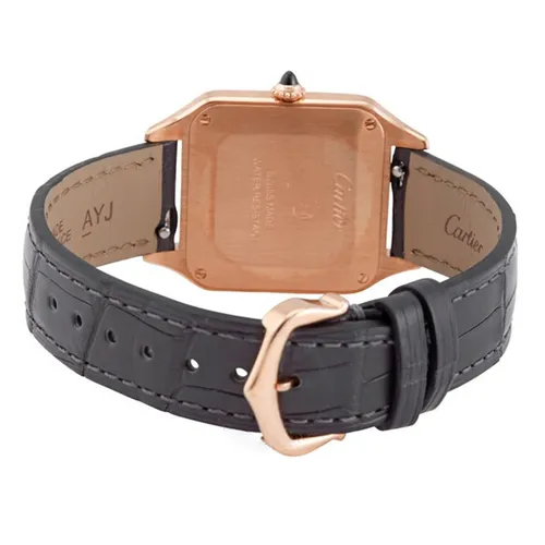 Order Đồng Hồ Nữ Cartier Santos-Dumont Silver Dial 18kt Rose Gold ...