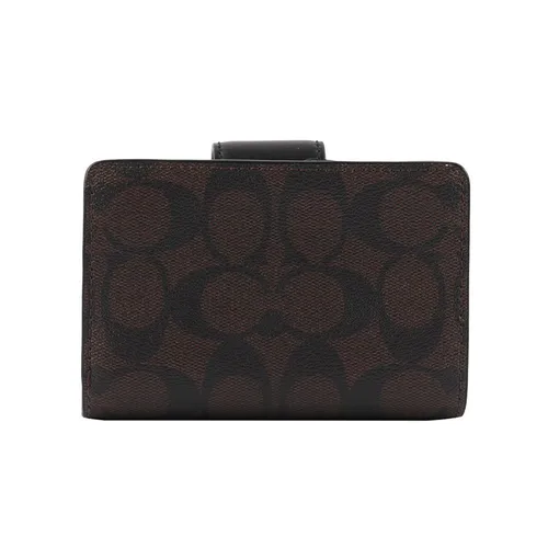 Mua Ví Coach Medium Corner Zip Wallet In Signature Canvas C0082 Màu Nâu ...