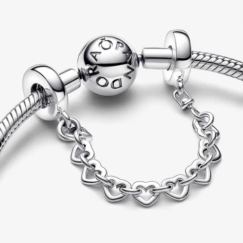 Mua Chuỗi Vòng Charm Pandora Linked Hearts Safety Chain 792274C00 Màu ...