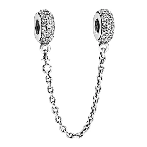 Hạt Vòng Charm Pandora Sparkling Pavé Safety Chain Charm 791736CZ Màu ...