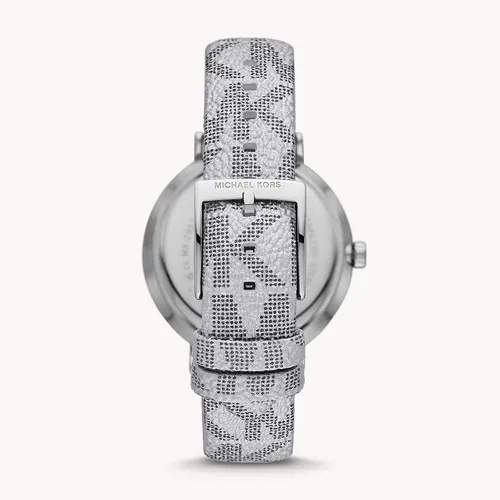 Mua Đồng Hồ Nữ Michael Kors Addyson Three-Hand Metallic Silver PVC ...