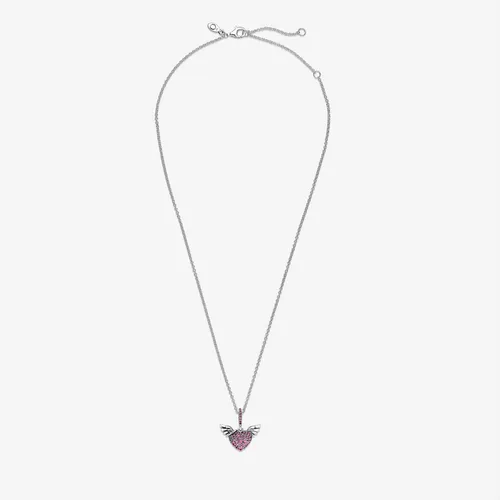 Mua Dây Chuyền Pandora Pavé Heart & Angel Wings Necklace 398505C02 Màu ...
