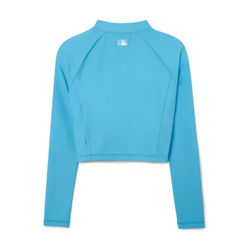 Order Áo Bơi Nữ MLB Basic Crop Zip-up Rash Guard New York Yankees ...