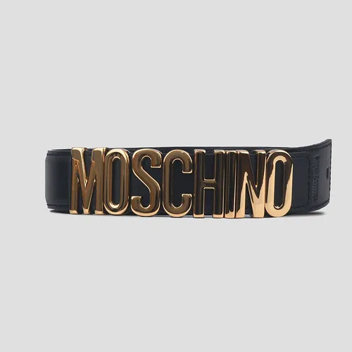 Mua Thắt Lưng Nữ Moschino Black Leather - 8007 8001 A0555 Màu Đen Vàng ...