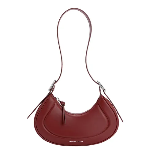 Túi Đeo Vai Nữ Charles & Keith CNK Petra Curved Shoulder Bag Red CK2 ...