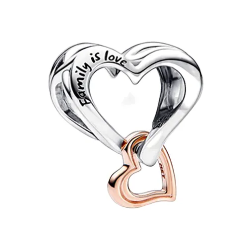 Hạt Vòng Charm Pandora Two-tone Openwork Infinity Heart Charm 782642C00 ...