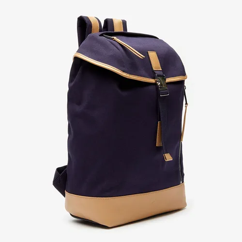 Mua Balo Nam Lacoste Men's Leather Finishes Cotton Flap Backpack NH3129US Màu Xanh Navy ...