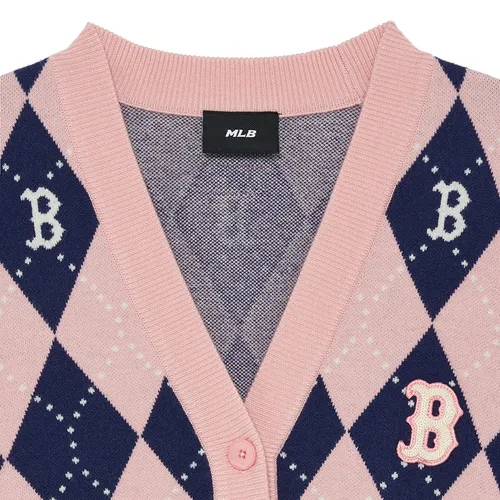Mua Áo Cardigan Nữ MLB Argyle Monogram Crop Boston Red Sox 3FKCM0134 ...