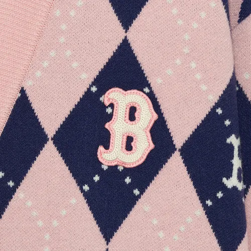 Mua Áo Cardigan Nữ MLB Argyle Monogram Crop Boston Red Sox 3FKCM0134 ...