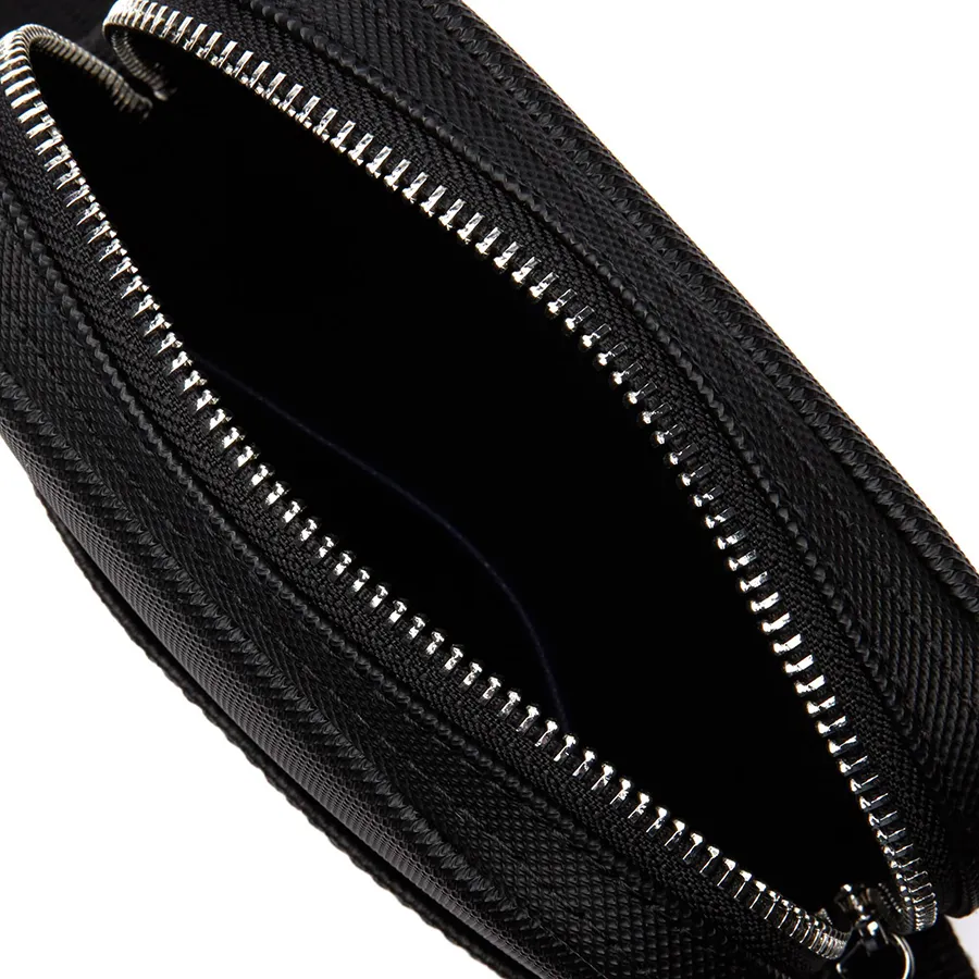 Mua Túi Lacoste Men's Classic Petit Piqué Vertical Zip Bag Màu Đen ...