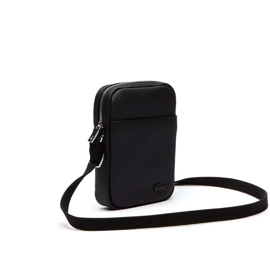 Mua Túi Lacoste Men's Classic Petit Piqué Vertical Zip Bag Màu Đen ...