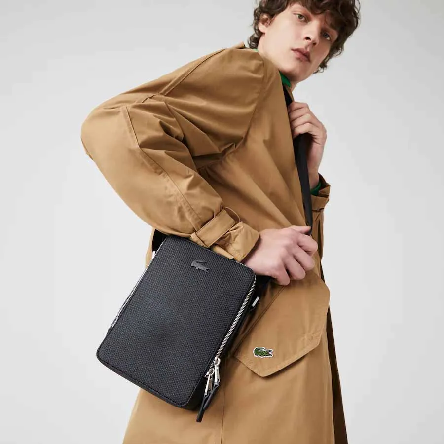 Mua Túi Lacoste Men's Chantaco Matte Stitched Leather Vertical Camera ...